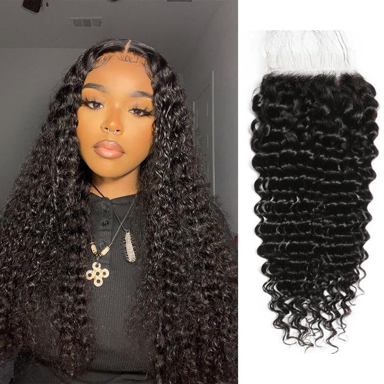 Deep Wave Closure With 5x5 HD & Transparent Lace – Yolissa Hair